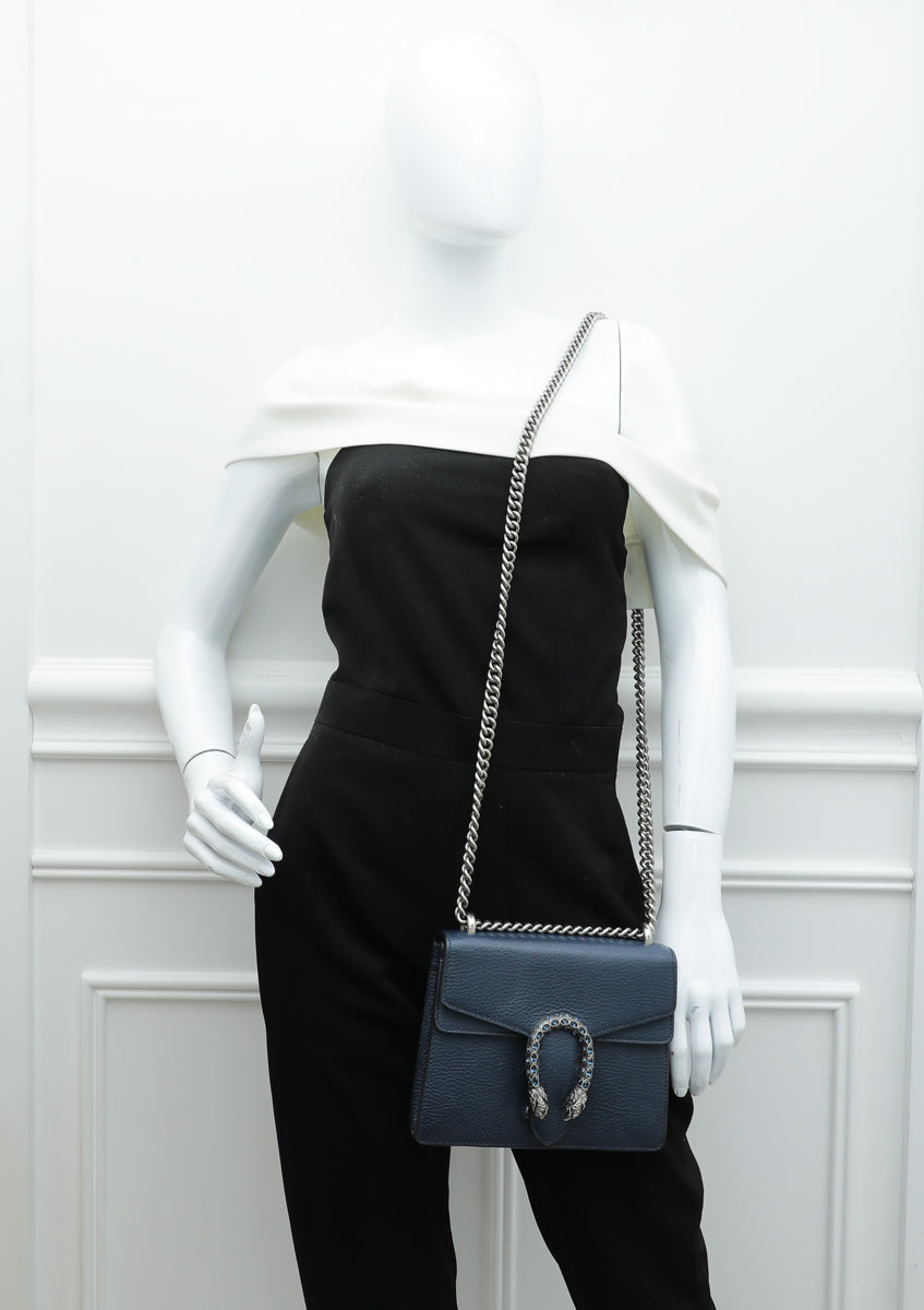 GUCCI Navy Blue Dionysus Mini Bag – THE CLOSET