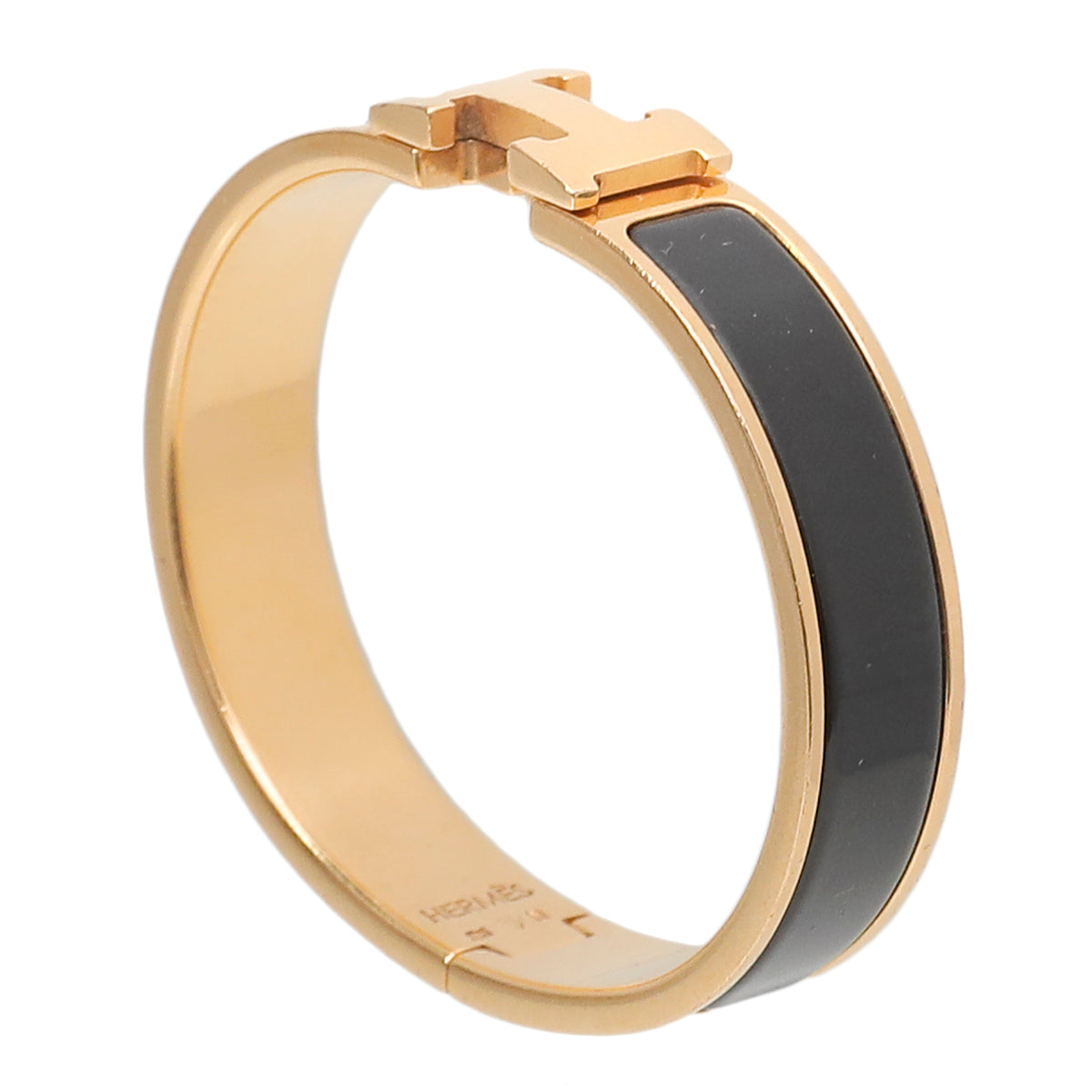 Hermes Noir Clic Clac H Bracelet – THE CLOSET