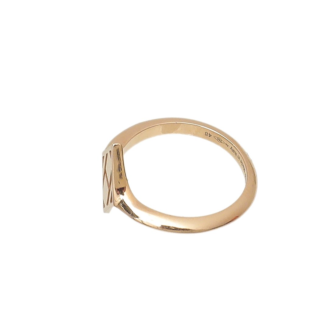Hermes 18K Yellow Gold Gambade H Ring 48 – THE CLOSET