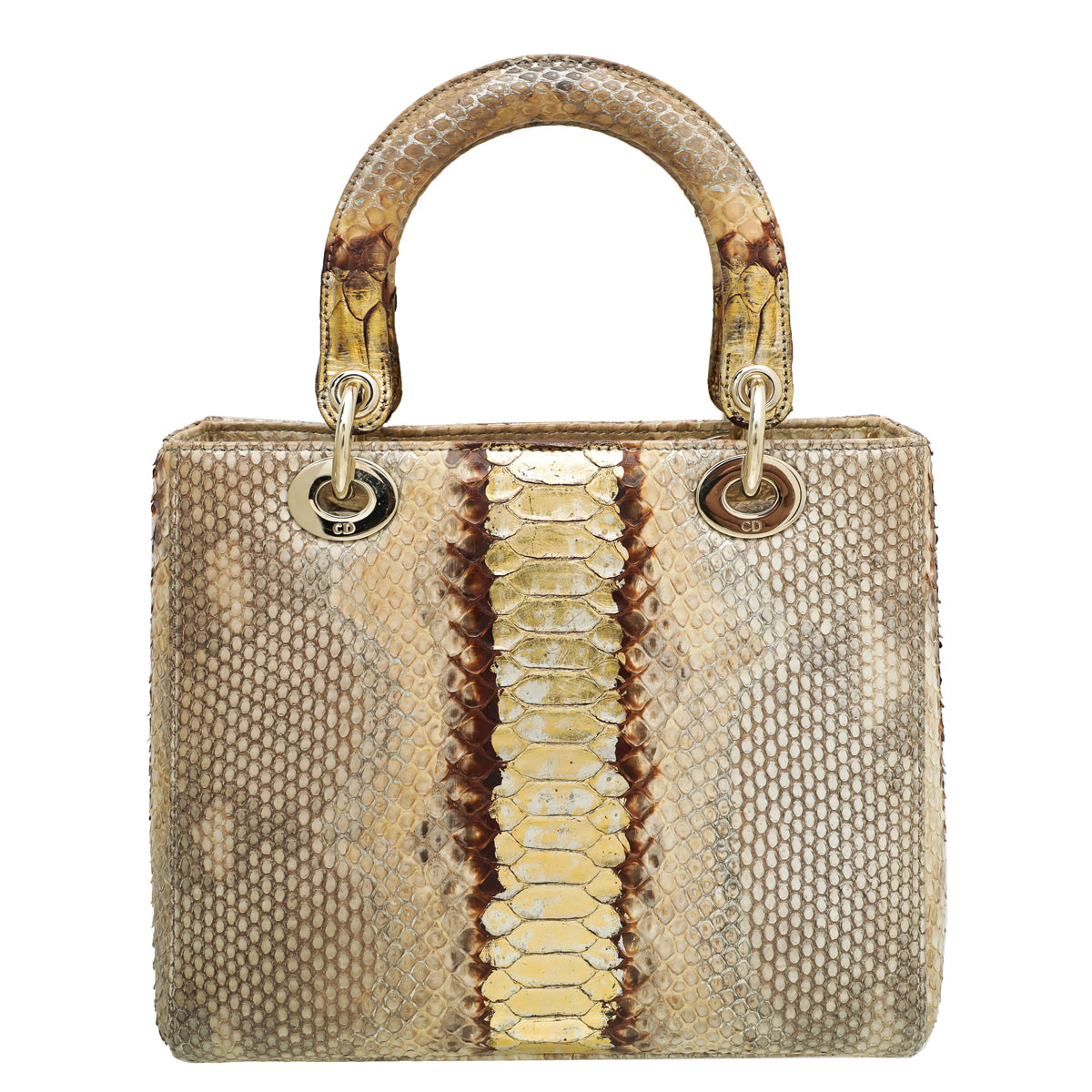 Christian Dior Bicolor Python Lady Dior Medium Bag – THE CLOSET