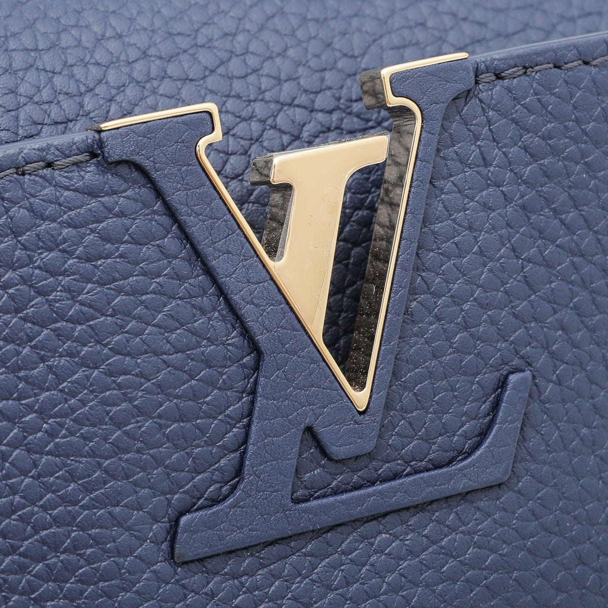 Louis Vuitton Navy Blue Capucines Python Handle Bag – THE CLOSET