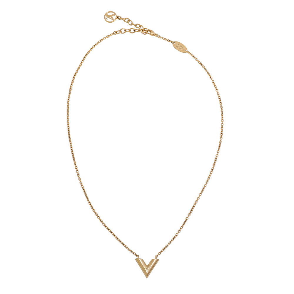 Louis Vuitton Gold Essential V Necklace – THE CLOSET