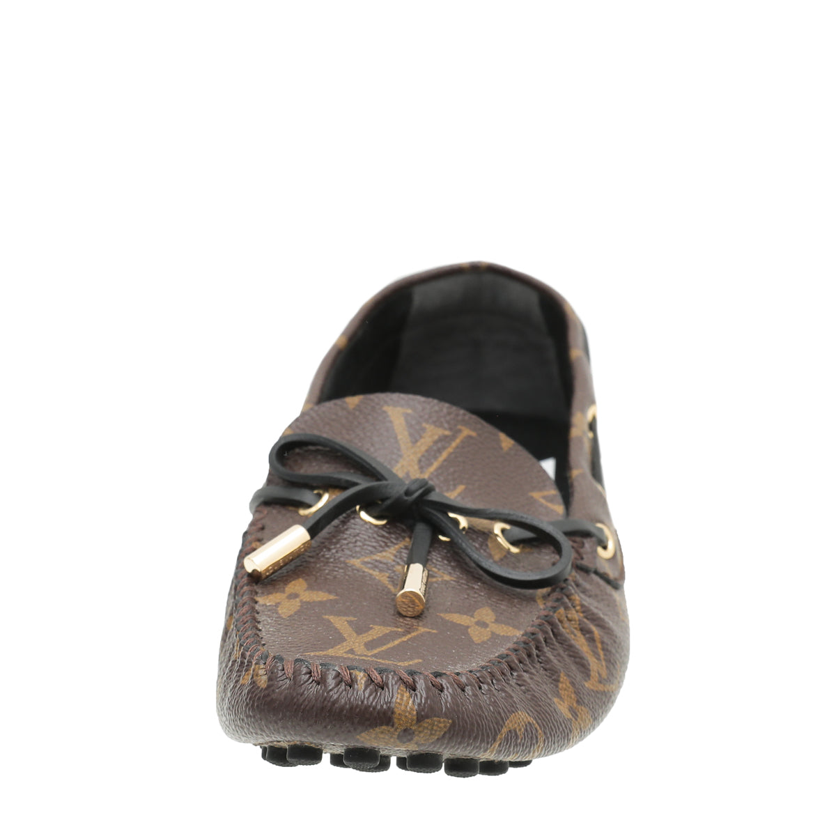 Louis Vuitton Monogram Black Gloria Flat Loafer 38 – THE CLOSET