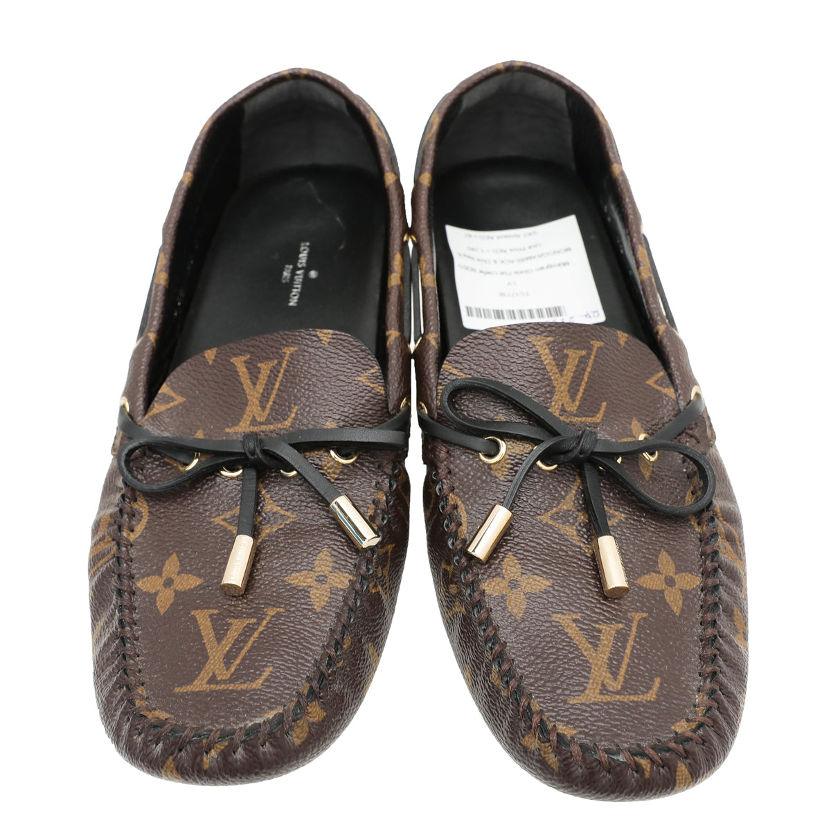 Louis Vuitton Monogram Black Gloria Flat Loafer 38 – THE CLOSET