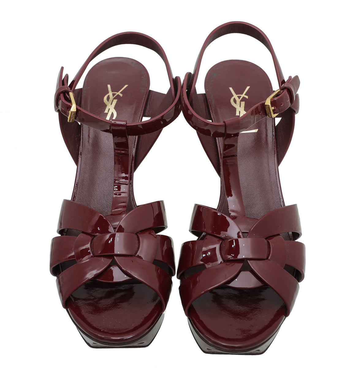 YSL Dark Red Tribute Sandals 40 – THE CLOSET
