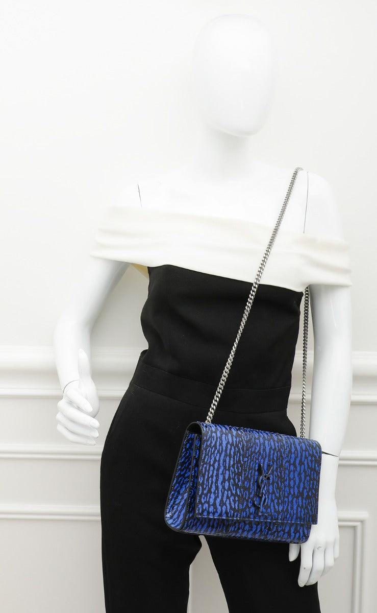 YSL Bicolor Python Kate Flap Bag – THE CLOSET