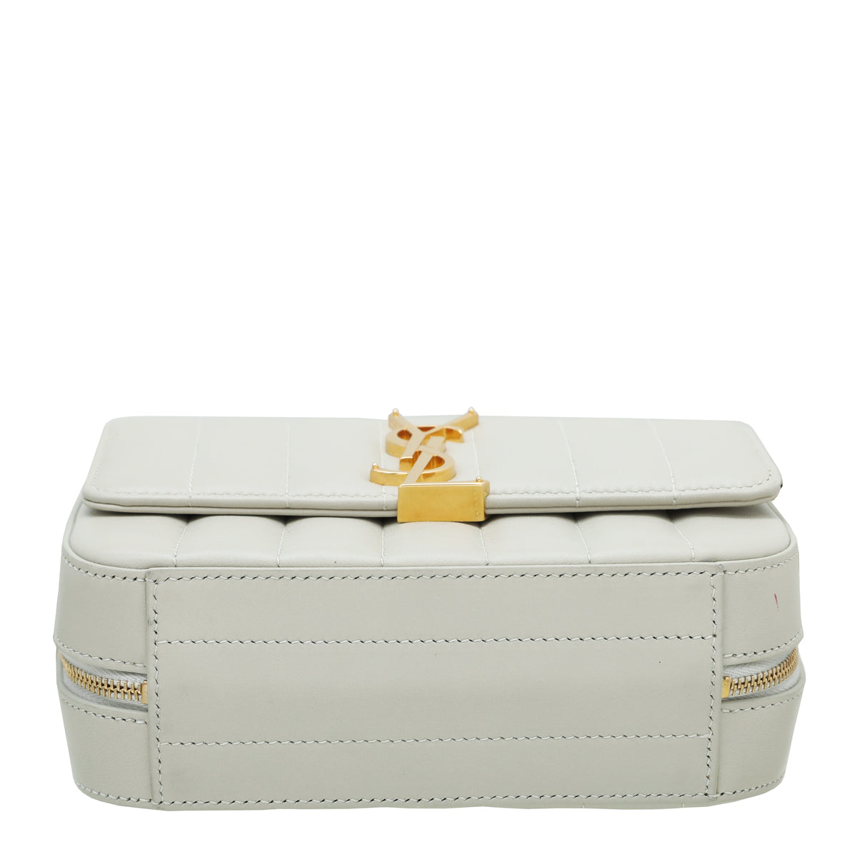 YSL White Vertical Quilted Vicky Camera Bag – THE CLOSET